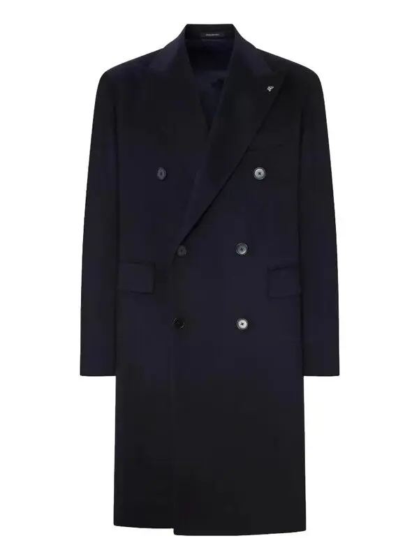 Tagliatore Peak-lapels Double-breasted Coat - Blue