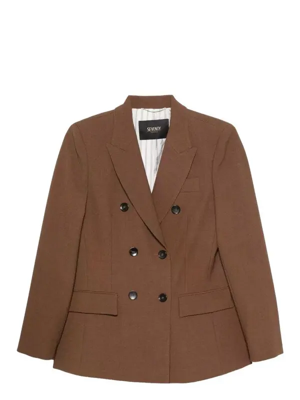Seventy Double-breasted Peak-lapel Jacket - Brown