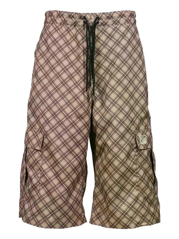RASSVET Tartan-pattern Cargo Pants - Brown