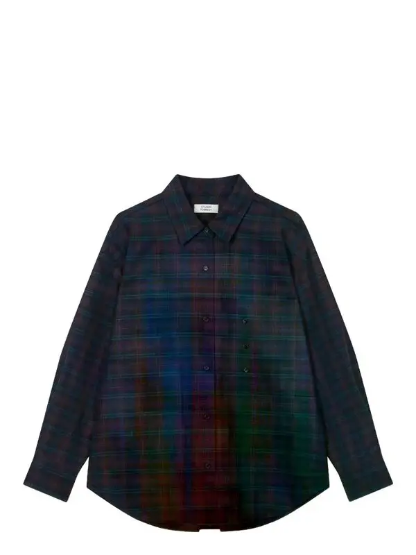 STUDIO TOMBOY Check Convertible Shirt - Brown