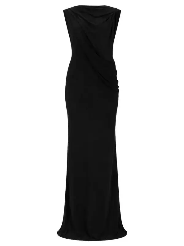 TOM FORD Draped Floor-length Evening Dress - Black