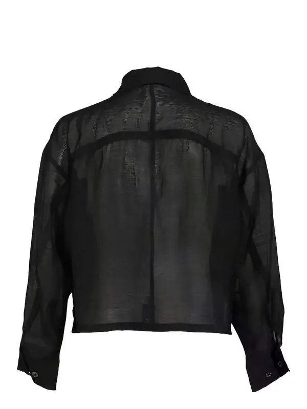 XLIM Zip-up Cropped Shirt - Black
