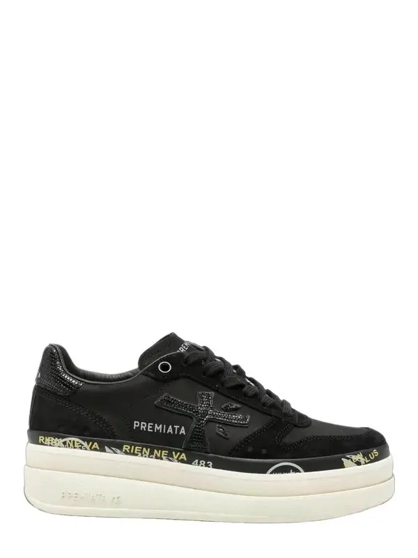 Premiata Micol Platform Sneakers - Black