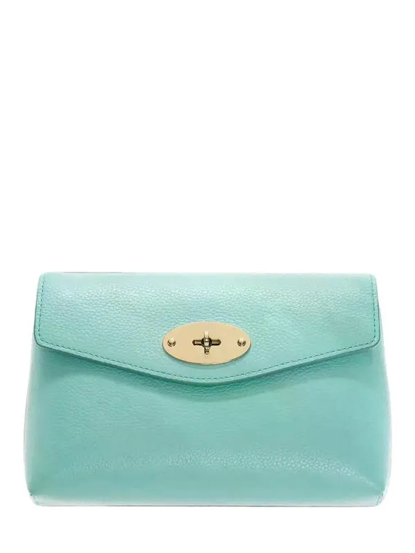 Mulberry Darley Postman's Lock Leather Pouch - Blue