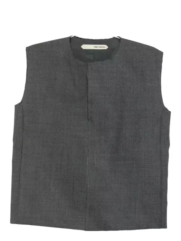SONIA CARRASCO Sleeveless Concealed-fastening Blouse - Grey