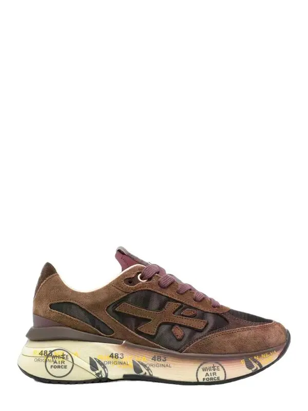 Premiata Moe Run Panelled Sneakers - Brown