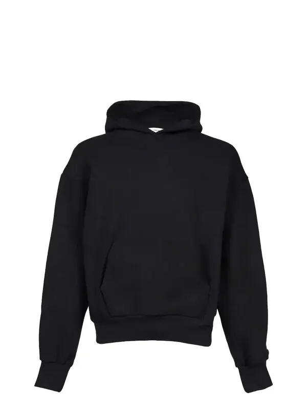 ESSENTIALS Logo-print Hooded Sweatshirt - Black