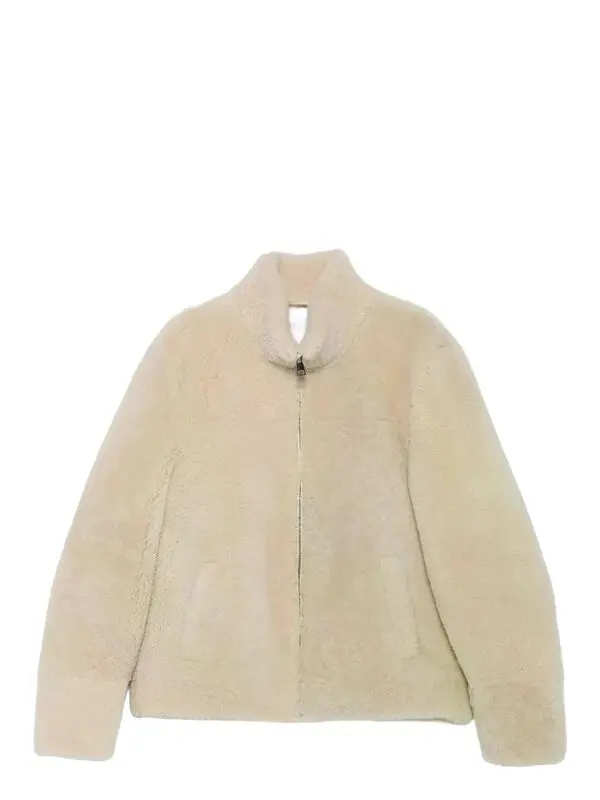 ERALDO High-neck Shearling Jacket - Neutrals