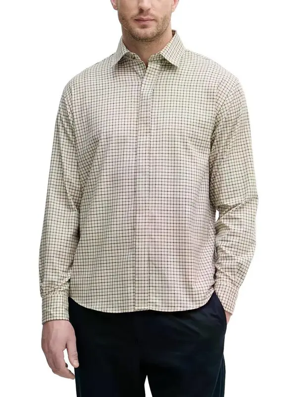 Sisley Check-pattern Long-sleeve Shirt - Neutrals
