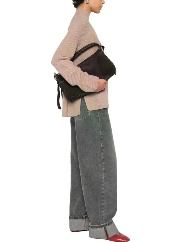 Max Mara Ribbed-knit High-neck Sweater - Neutrals