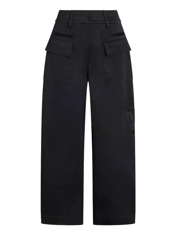 Proenza Schouler White Label Talla Cotton-twill Cargo Trousers - Black