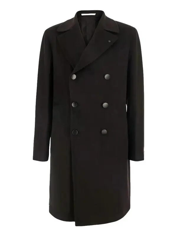 Tagliatore Double-breasted Long-sleeve Coat - Brown