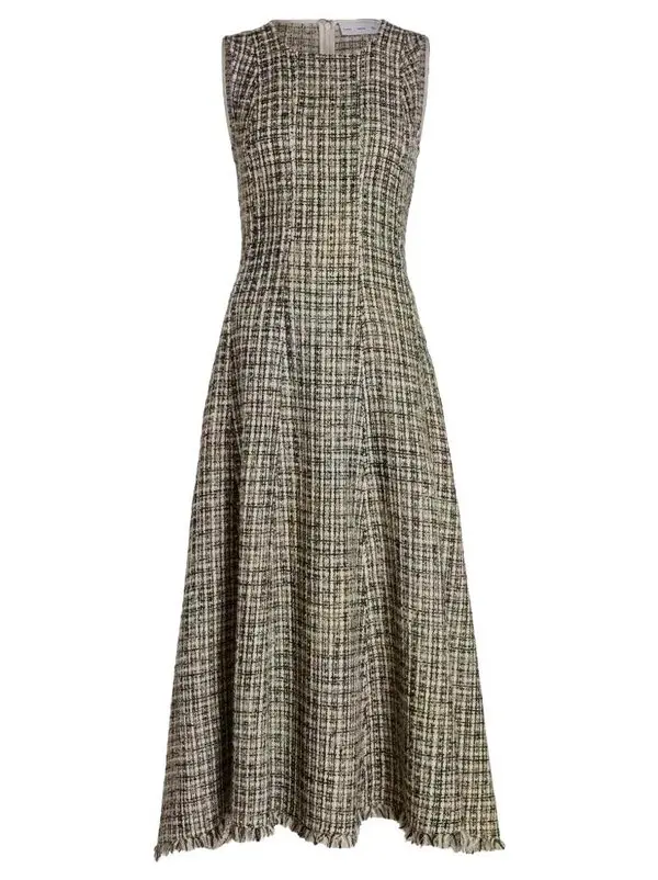 Proenza Schouler White Label Beatrix Tweed Midi Dress - Neutrals