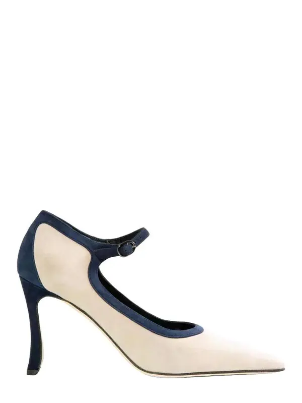 Manolo Blahnik Two-tone Pointed-toe Pumps - Neutrals