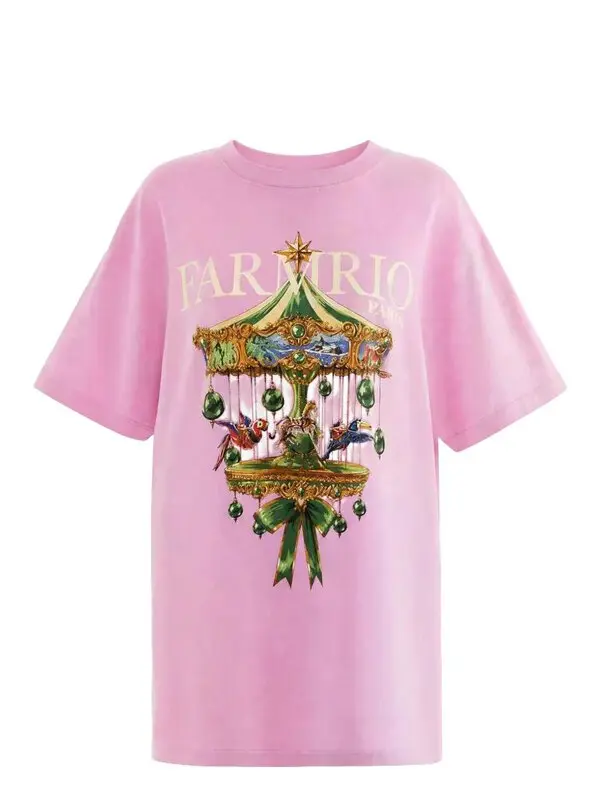 Farm Rio Carousel Print T-shirt - Pink