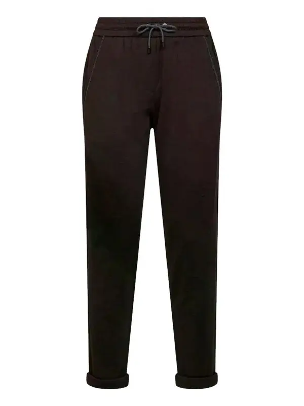 Brunello Cucinelli Monili Drawstring Track Pants - Brown