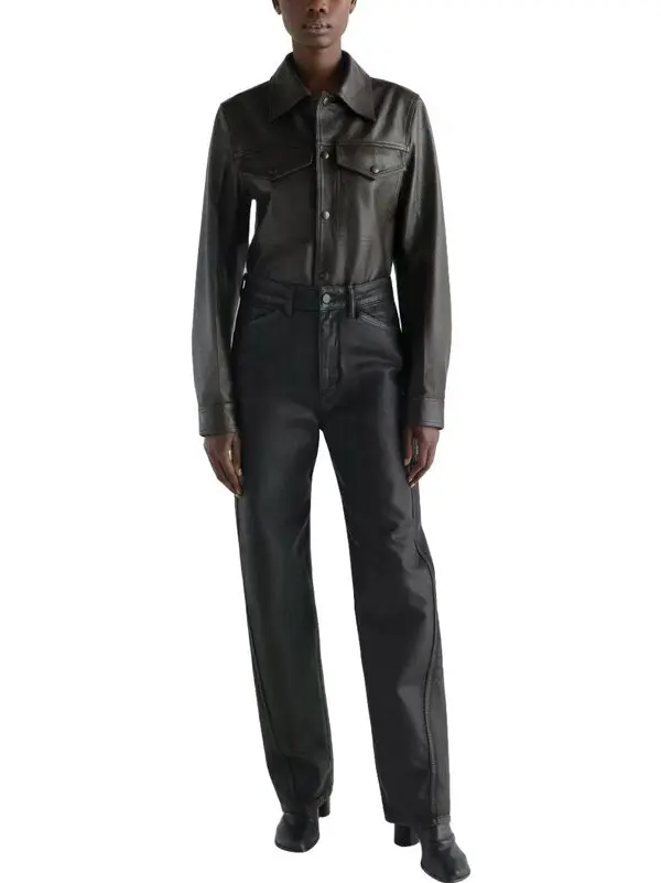 LEMAIRE Twisted Five-pocket Coated Denim Pants - Black