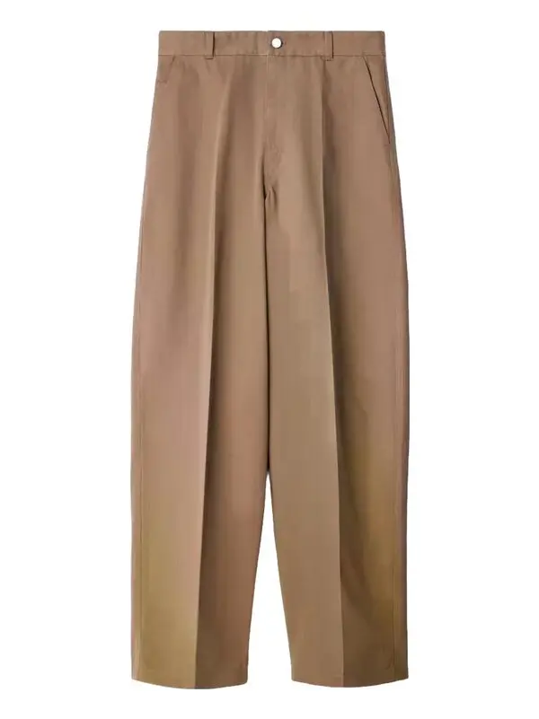 LEMAIRE Polycotton Twill Barrel Pants - Brown