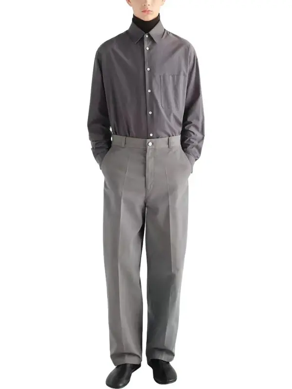 LEMAIRE Polycotton Twill Barrel Pants - Grey