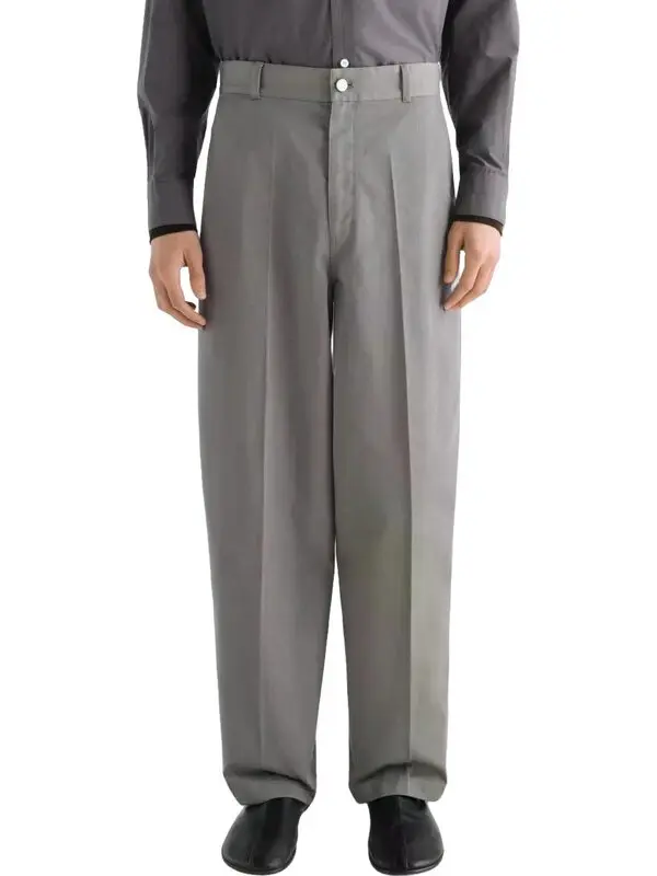 LEMAIRE Polycotton Twill Barrel Pants - Grey