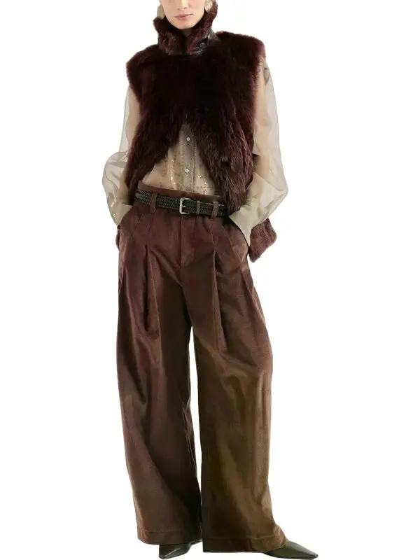 Brunello Cucinelli Sequin-embroidered Check Shirt - Brown