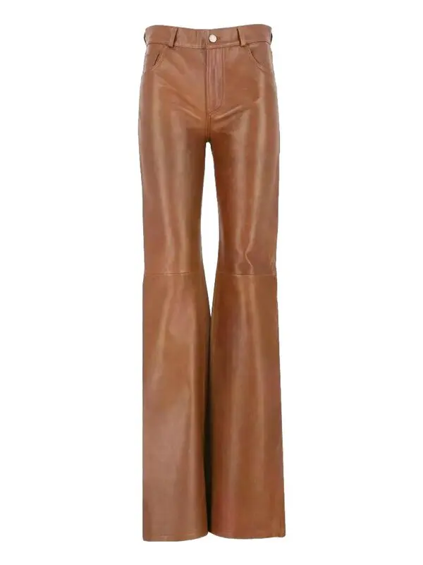 HAIKURE Flora Leather Trousers - Brown