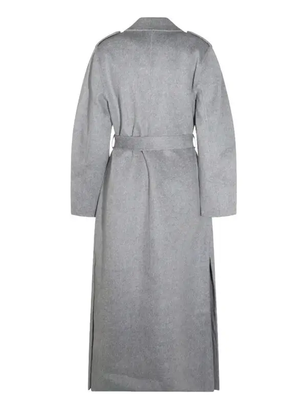 THE DYNAMIS STUDIO Double-breasted Belted Coat - Grey
