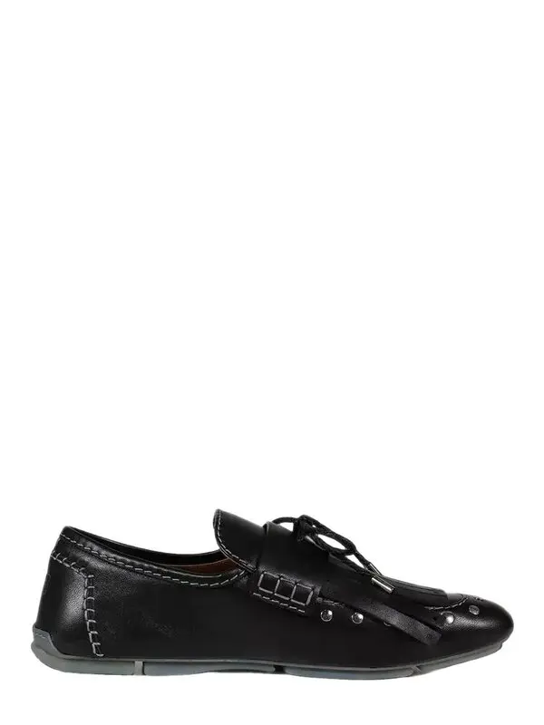 WALES BONNER Montego Tasseled Boat Shoes - Black