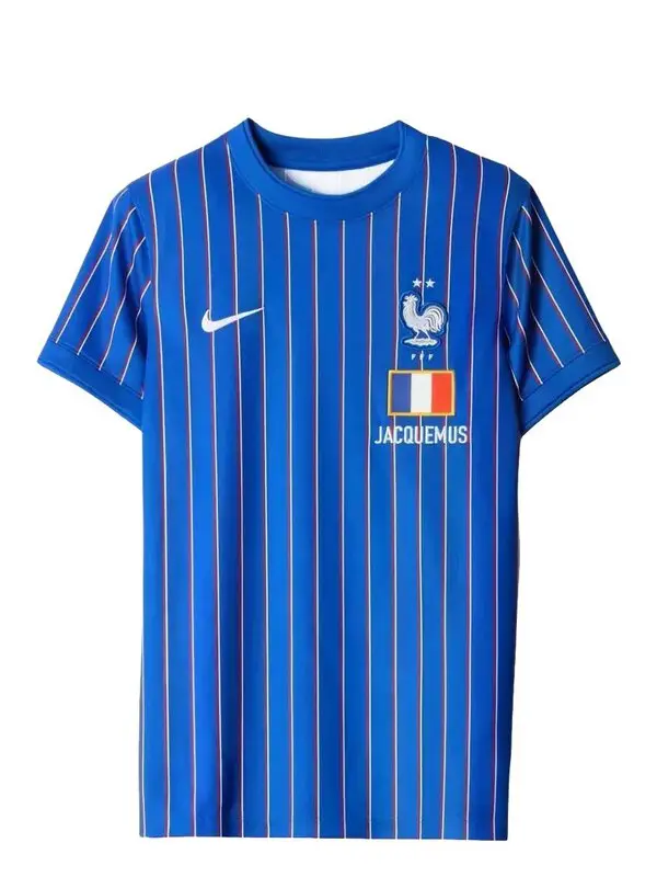 Nike X France X Jacquemus Pinstriped T-shirt - Blue