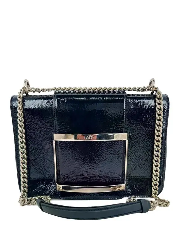 ROGER VIVIER Très Vivier Buckle Shoulder Bag - Black