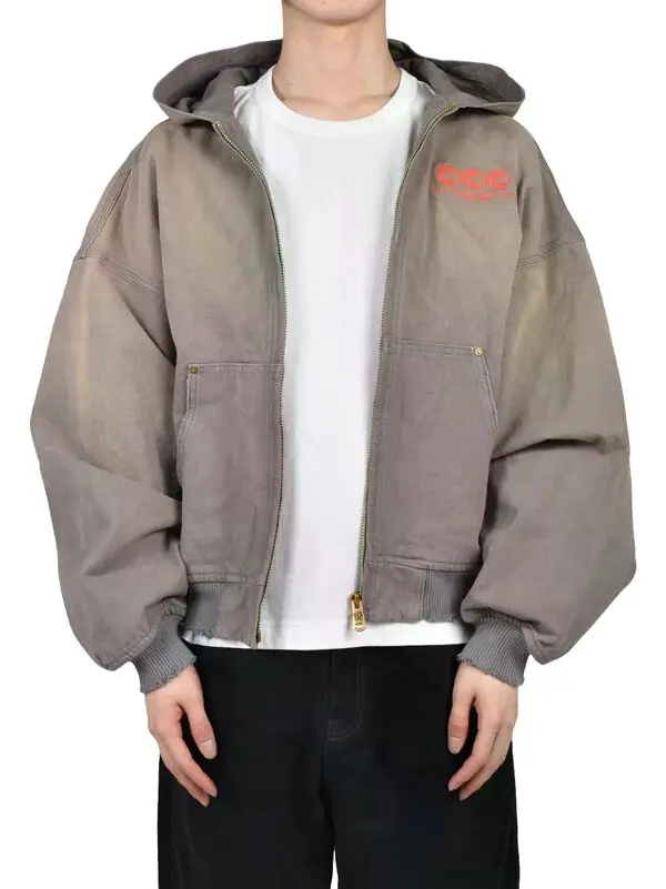 WILLY CHAVARRIA Juggernaut Logo-embroidered Jacket - Grey