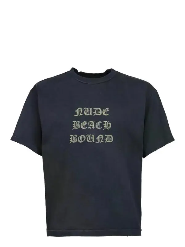 JUN/NAKAYAMA Graphic-print Box-fit T-shirt - Black