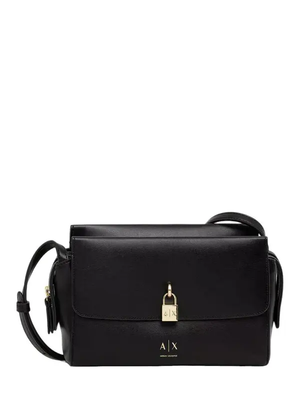 Armani Exchange Padlock-detail Cross Body Bag - Black