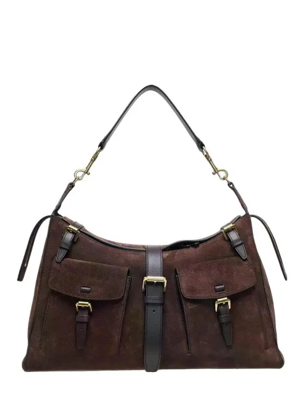 Mulberry Roxanne Buckle-detail Suede Shoulder Bag - Brown