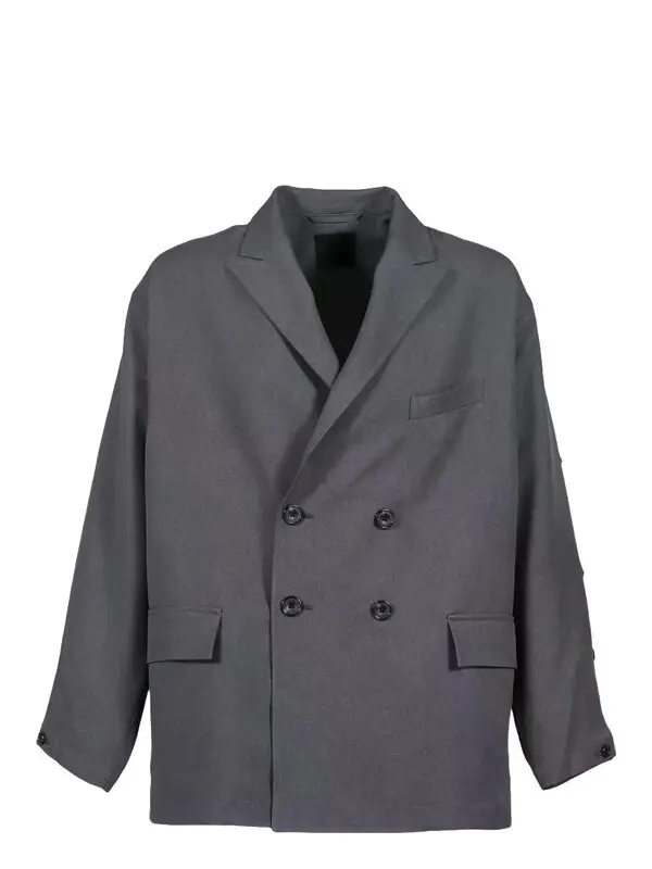 DAIWA PIER39 Double-breasted Flap-pocket Blazer - Grey