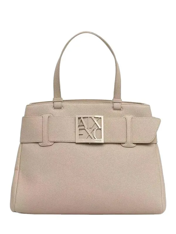 Armani Exchange Logo-plaque Tote Bag - Neutrals