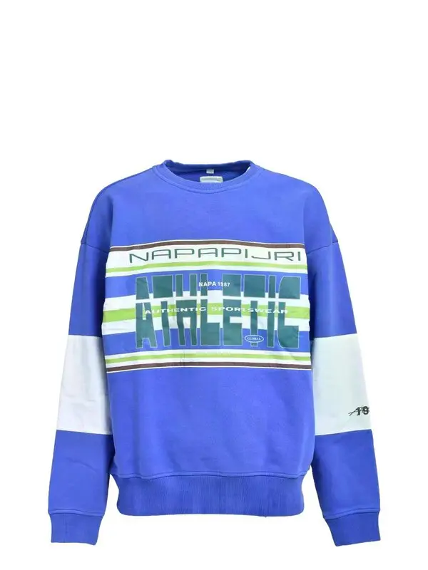 NAPA BY MARTINE ROSE Logo-print Panelled Sweatshirt - Blue