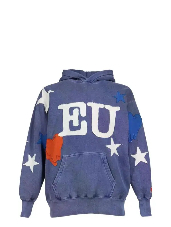 EMOTIONALLY UNAVAILABLE Patch-detail Hoodie - Blue