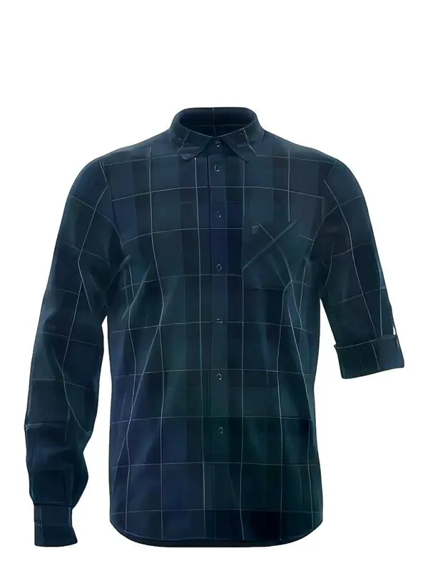 REDELK Check-print Long-sleeve Shirt - Blue