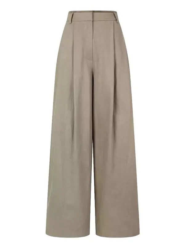 STUDIO TOMBOY Pintuck Wide-leg Trousers - Neutrals