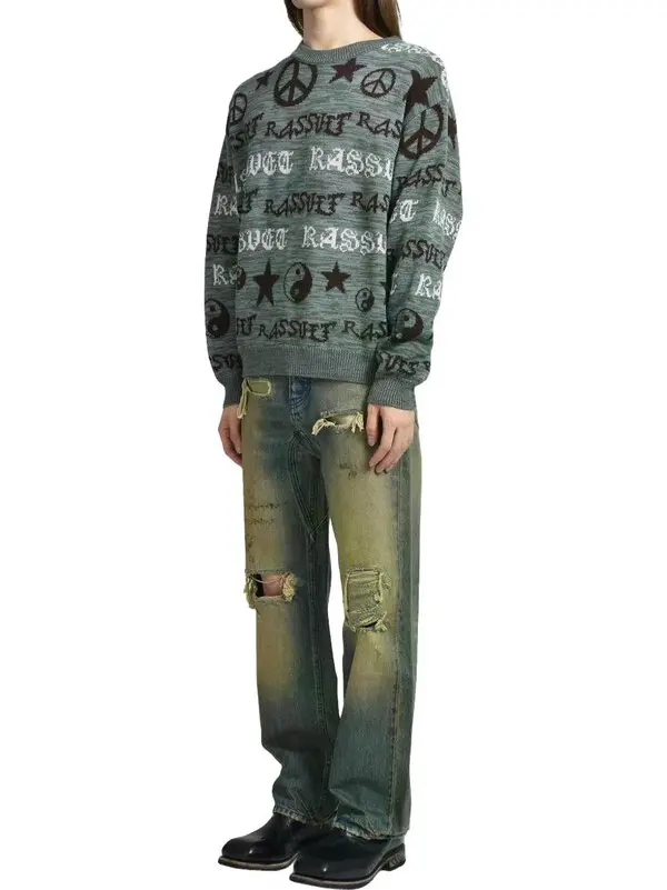 RASSVET Jacquard-knit Sweater - Grey