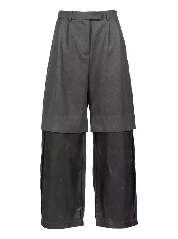 Vaquera Chopped Two-layer Trousers - Grey