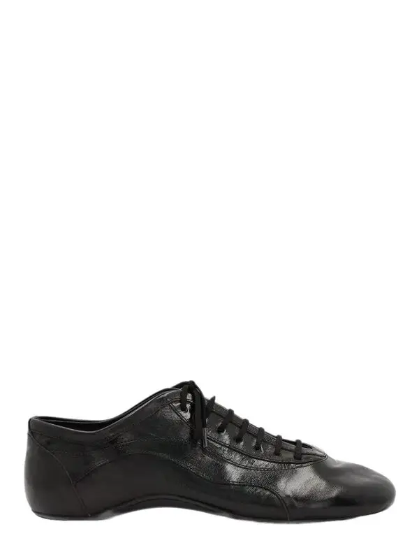 Dries Van Noten Leather Ballerina Sneakers - Black