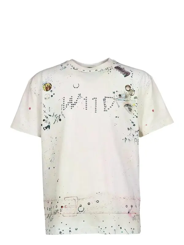 We11Done Trompe-l'oeil Pierced T-shirt - Neutrals
