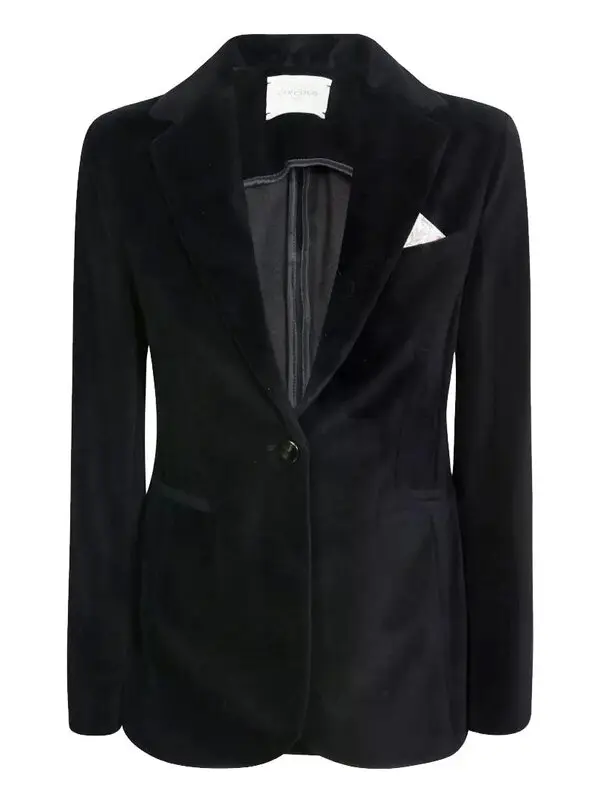 CIRCOLO 1901 Velvet Single-breasted Jacket - Black