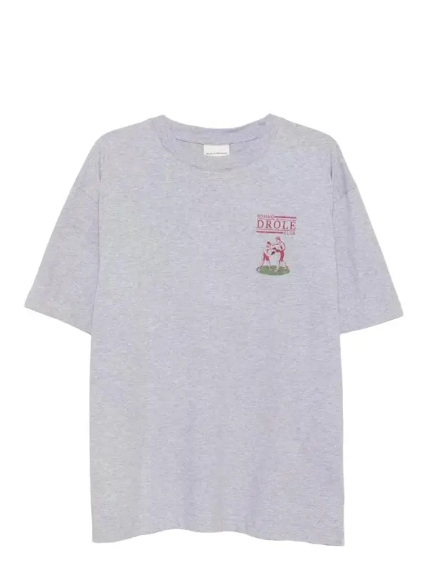 Drole De Monsieur Drôle Boxers Graphic-print T-shirt - Grey