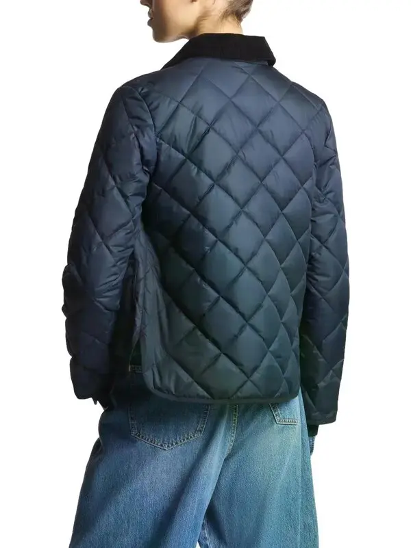 FAY Quilted Lobster-claw-fastening Jacket - Blue