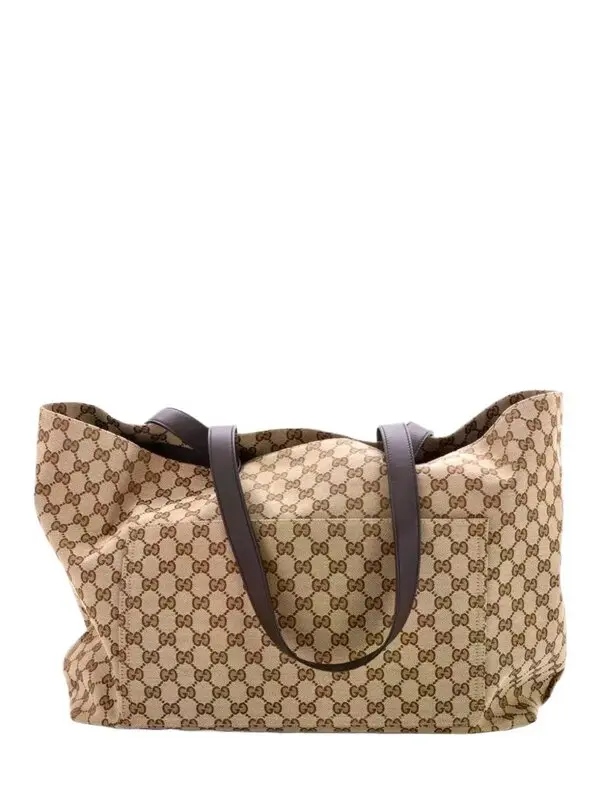 Gucci Gg Canvas Large Tote Bag - Brown