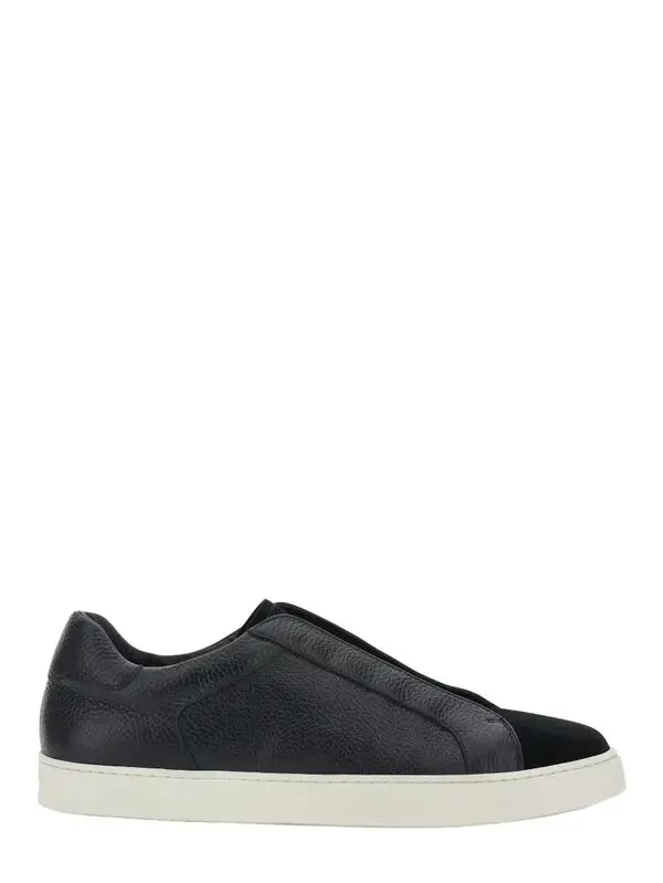 DOUCAL'S Spencer Grainy Slip-on Sneakers - Black