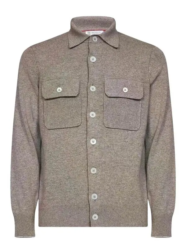 Brunello Cucinelli Cashmere Pocket Cardigan - Grey